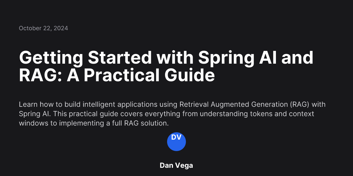 Getting Started with Spring AI and RAG: A Practical Guide